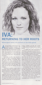 "IVA, Returning to Her Roots" - Out and About (11/11) - IVA