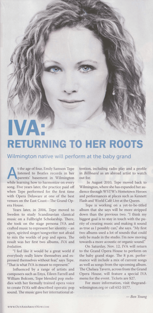 "IVA, Returning to Her Roots" - Out and About (11/11) - IVA